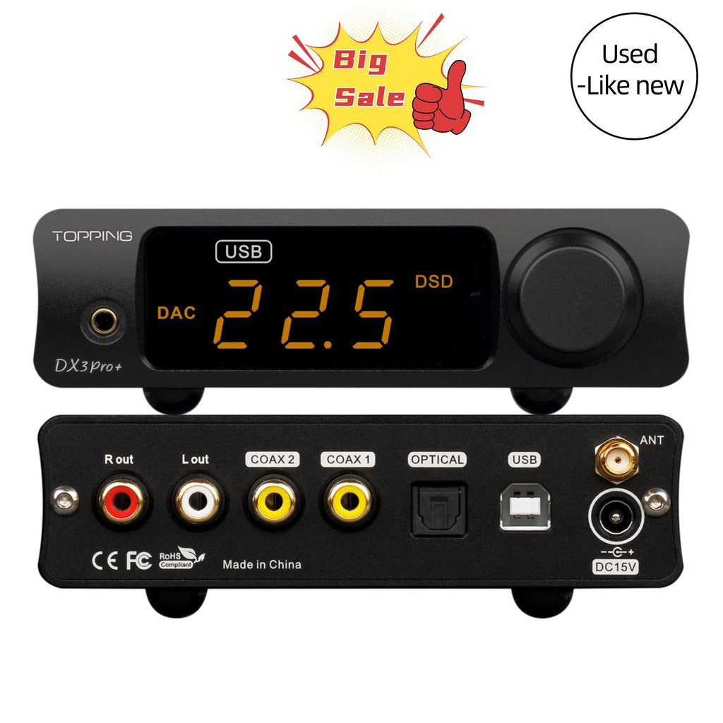 TOPPING DX3Pro+ LDAC Headphone Amplifier（Used-Like New）