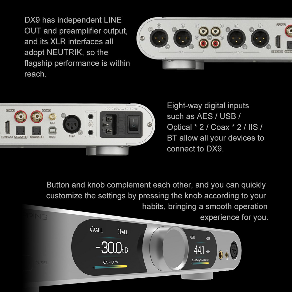 TOPPING DX9 AK4499EQ Flagship DAC & Headphone Amplifier