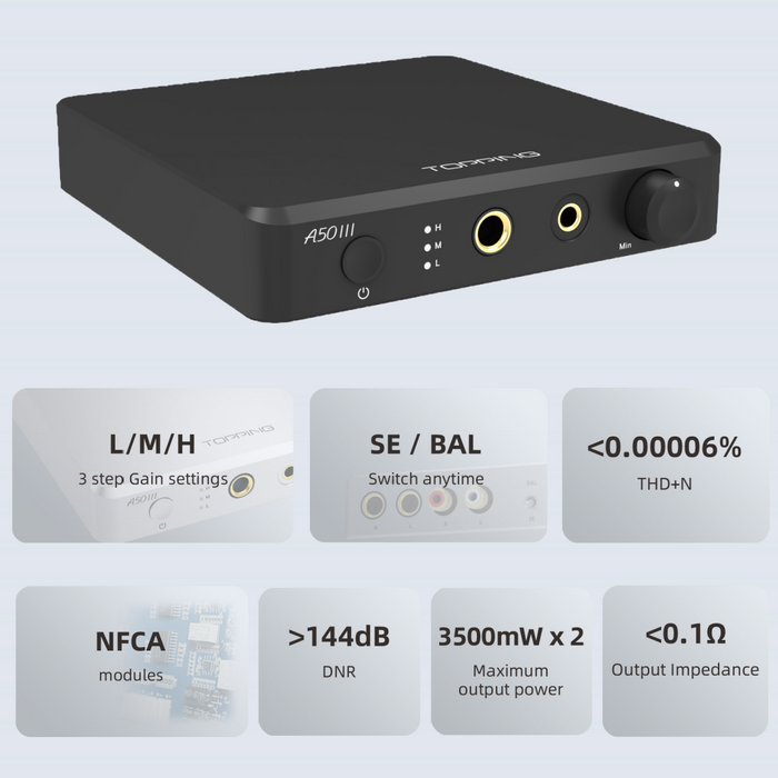TOPPING A50 III Powerful Headphone Amplifier